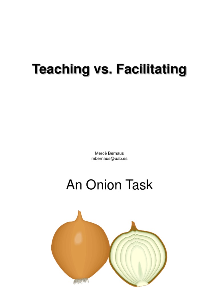 Teaching vs. Facilitating: Mercè Bernaus Mbernaus@uab - Es | PDF ...