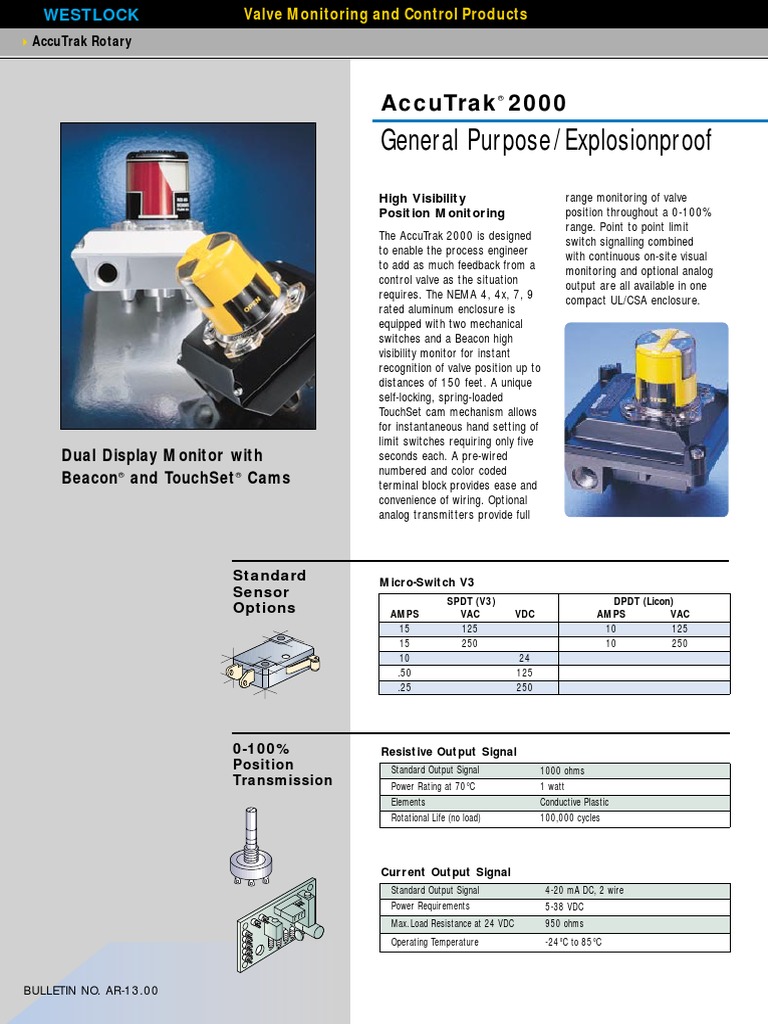 General Purpose / Explosionproof: Accutrak 2000 | PDF | Switch | Amplifier