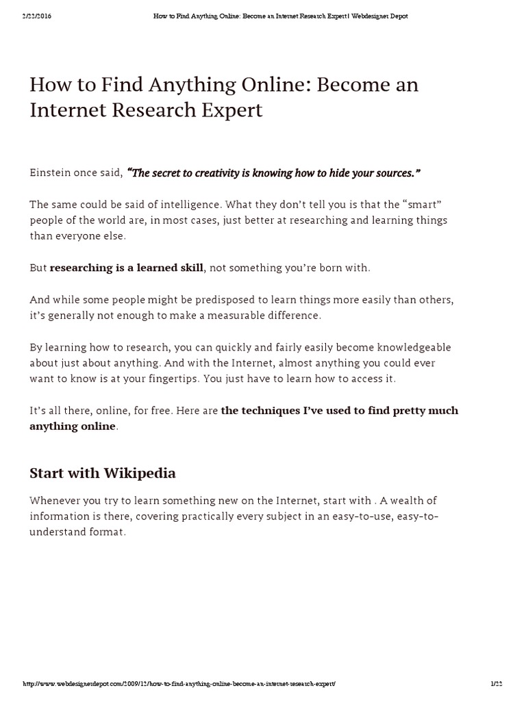 Master Online Research Skills | PDF | Safari (Web Browser) | Internet