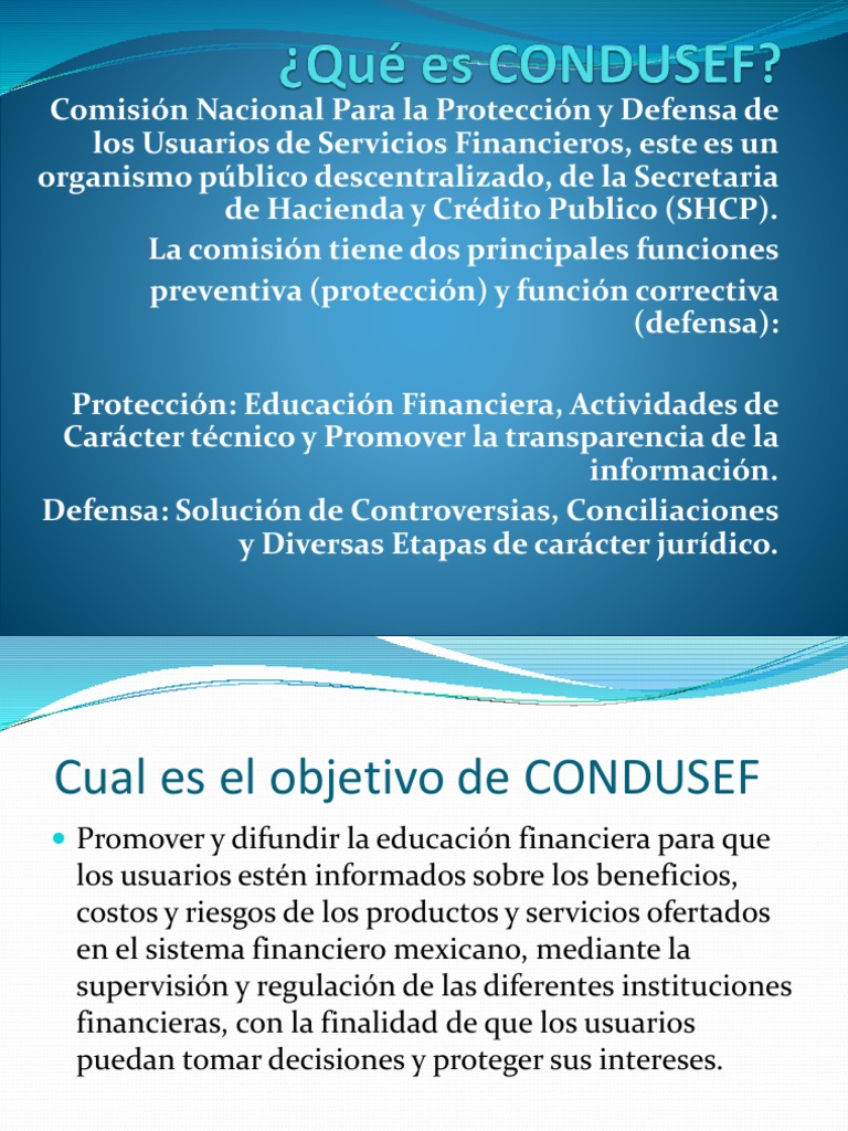 Qué Es Condusef | PDF