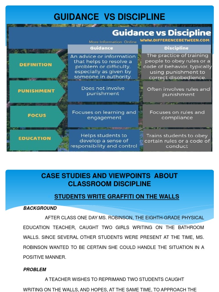 Short Case Study About Discipline | PDF | Classroom | Teachers