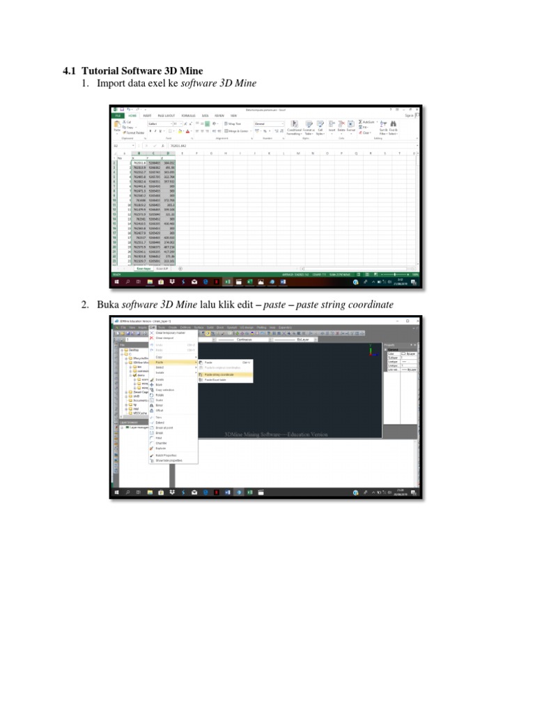 Tutorial Software 3D Mine | PDF