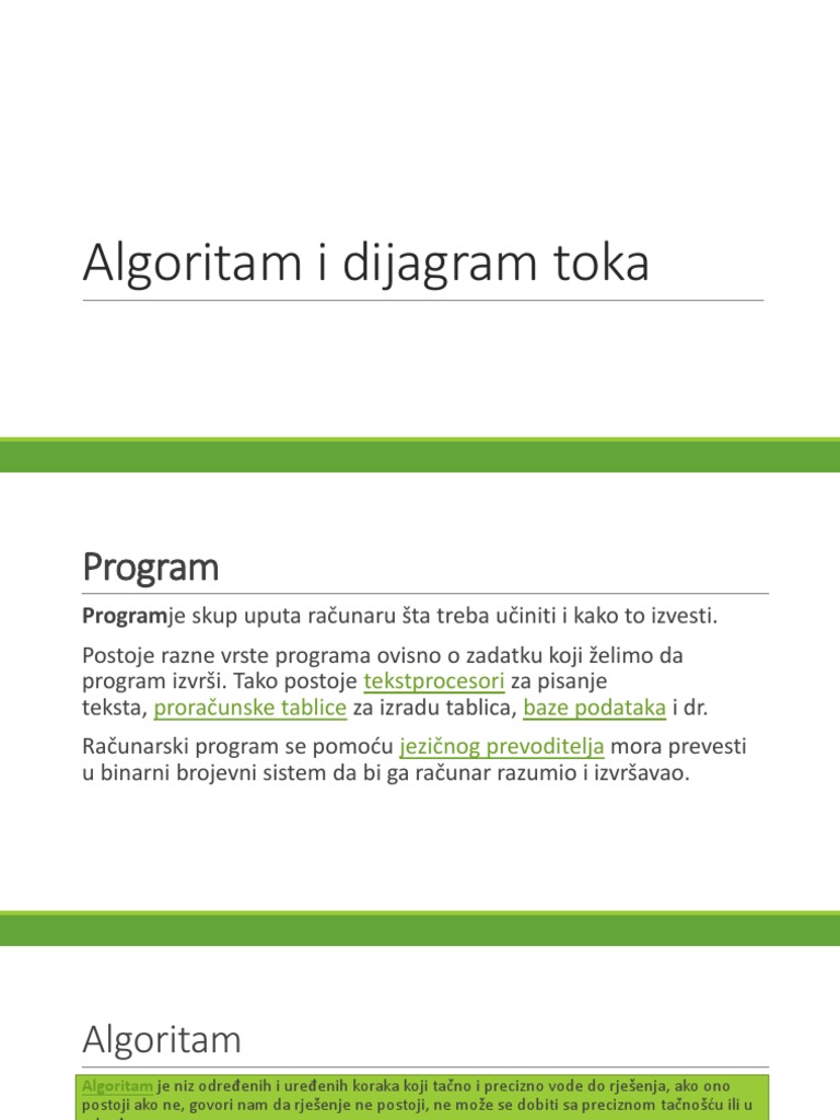 Algoritam I Dijagram Toka | PDF