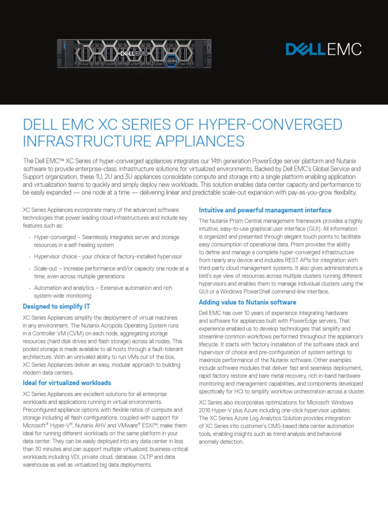 XC Series Data Sheet | PDF | Hyper V | Solid State Drive