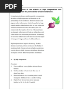 A Level Biology A (SNAB) Core Practical 3 - Beetroot Membane | PDF | Water