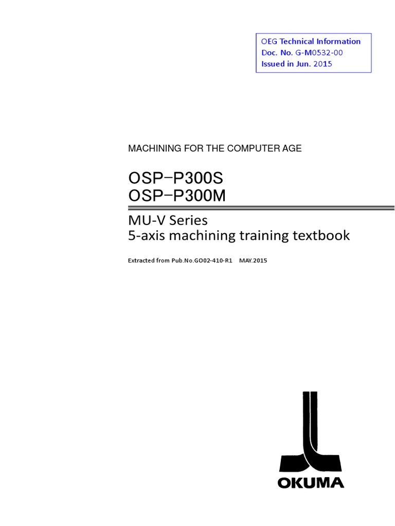 Okuma Osp 5 Axis Training Pdf Machining Rotation Around A Fixed Axis