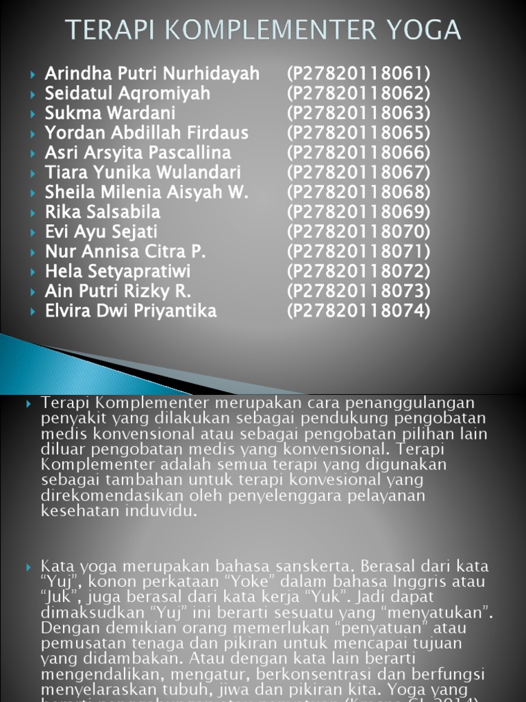 Terapi Komplementer Yoga | PDF