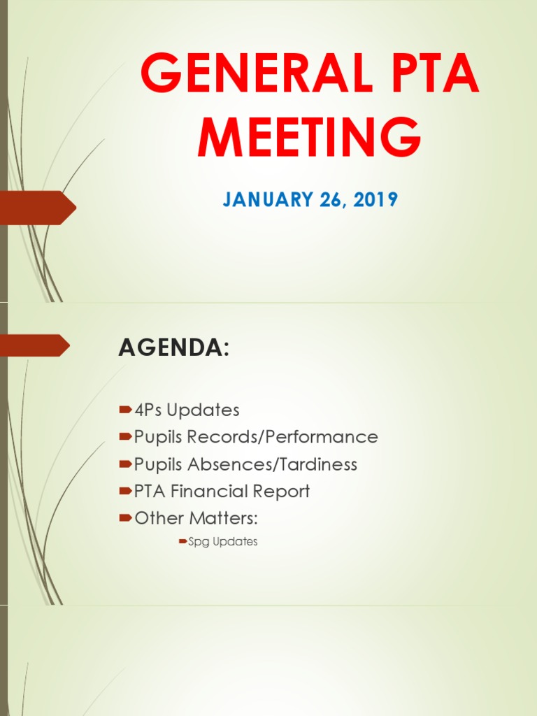 General Pta Meeting | PDF