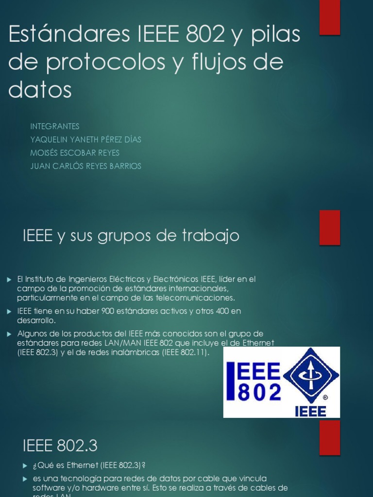 Estándares IEEE 802 y Protocolos de Red | PDF | Ieee 802.11 | Instituto ...