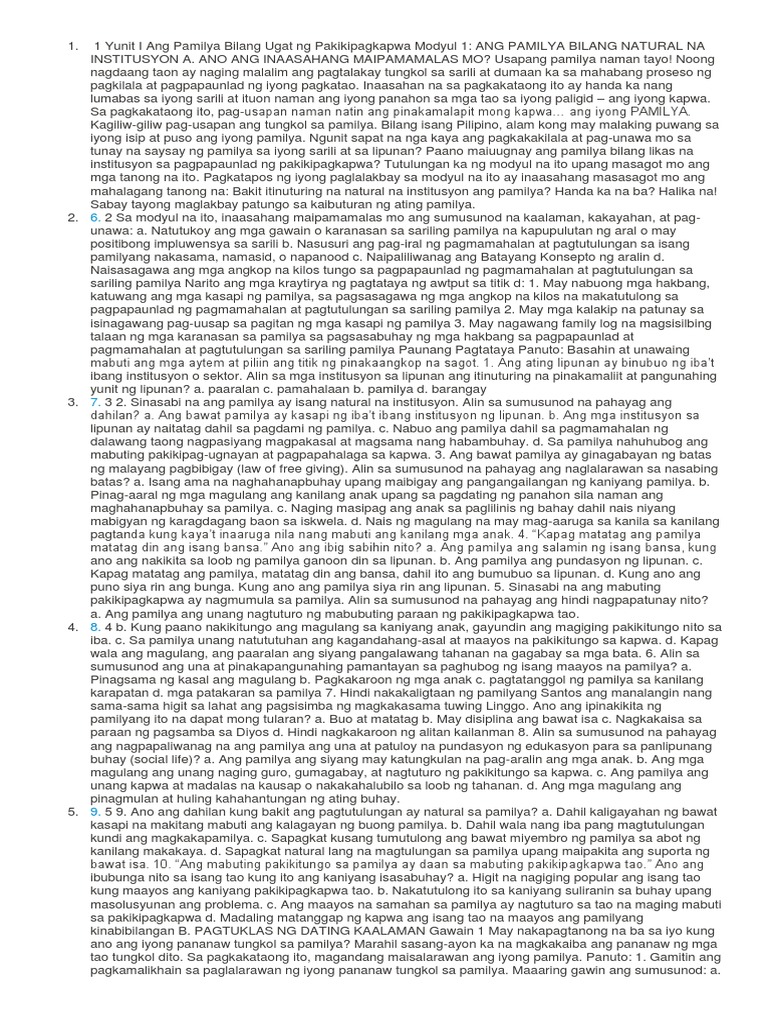 Esp Notes For Activities | PDF