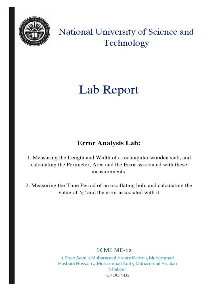 Error Analysis | PDF | Observational Error | Accuracy And Precision