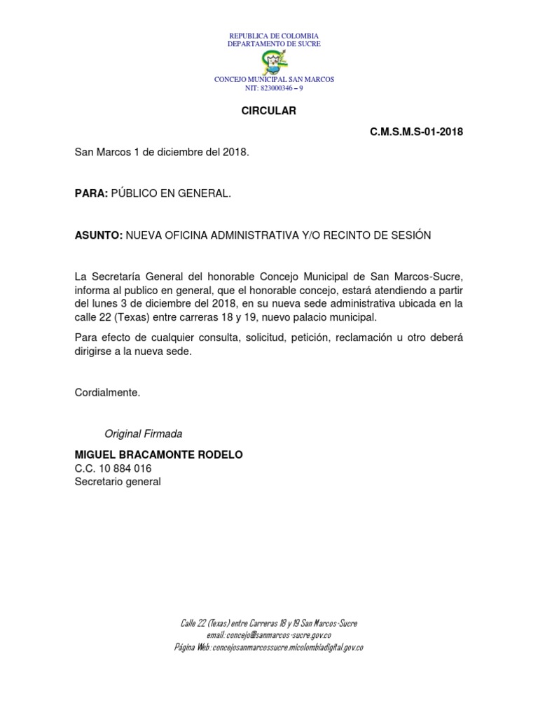 Circular Interna | PDF