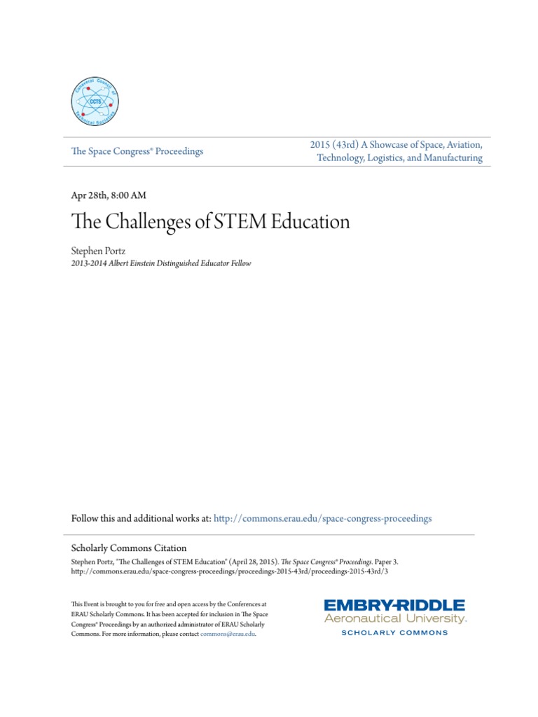 The Challenges of STEM Education | PDF | Science, Technology ...