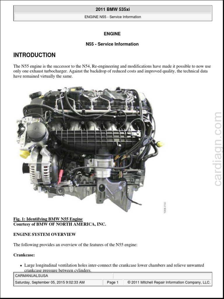 N55 Engine | PDF | Piston | Turbocharger