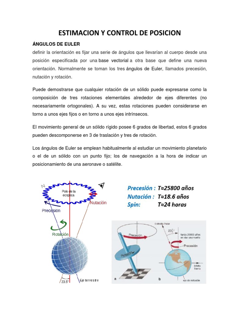 Ángulos de Euler y Rotación 3D | PDF | Rotación | Valores propios y ...