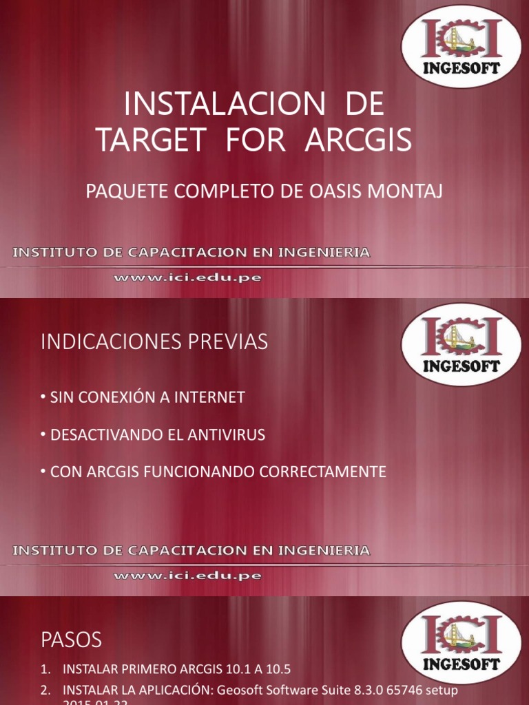 Instalacion de Target For Arcgis | PDF
