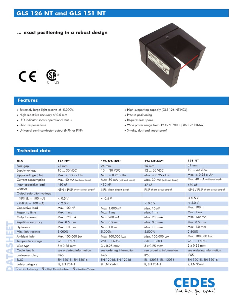 Cedes: GLS 126 NT and GLS 151 NT | PDF | Bipolar Junction Transistor | Electromagnetism