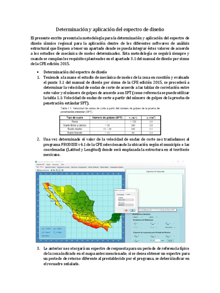 Metodología para Espectro de Diseño Sísmico | PDF | Microsoft Excel ...
