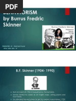 Behaviourism Theory by B.F Skinner PDF | PDF | Reinforcement | Behaviorism