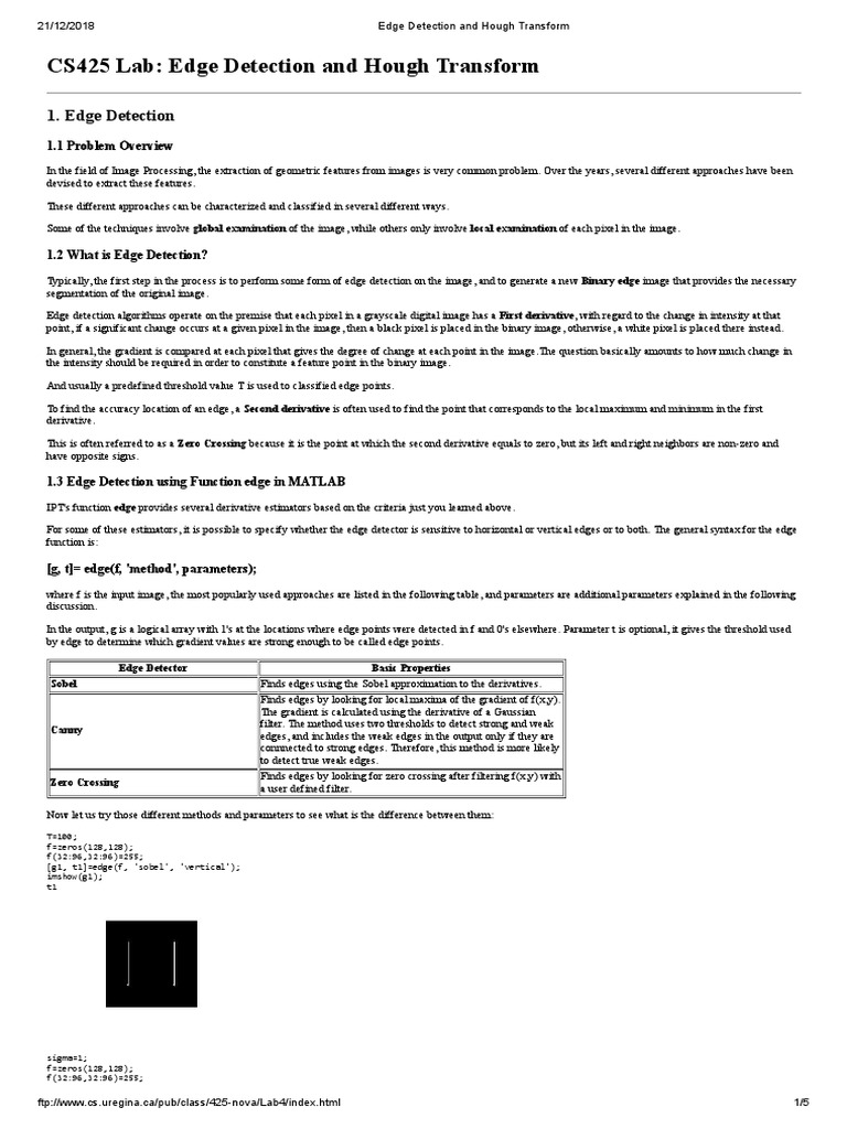 Edge Detection and Hough Transform | PDF | Image Segmentation | Graphics
