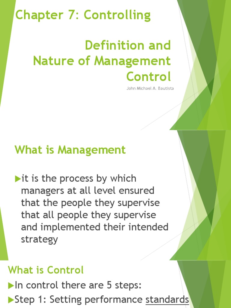 Management Control Process Explained | PDF | Business | Cognition
