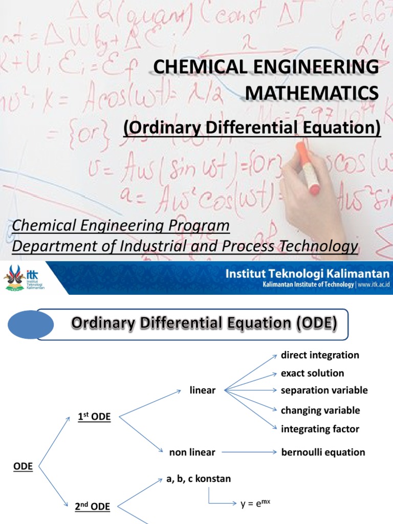 Chemical Engineering Mathematics: (Ordinary Differential Equation ...