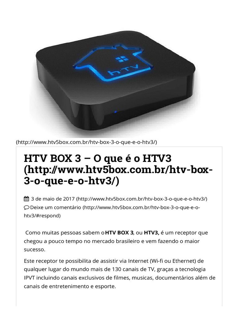 HTV Box 5 - Tudo Sobre HTV3 e HTV5 | PDF | Android (sistema operacional ...