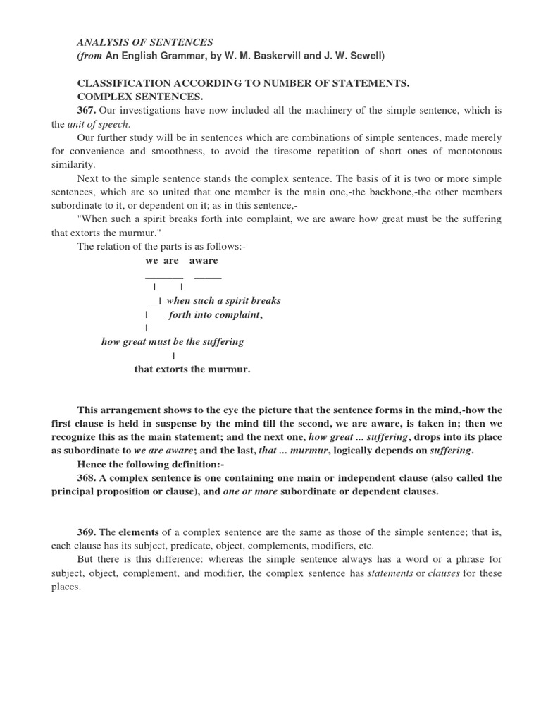 Grammar Complex Sentence | Download Free PDF | Verb | Clause