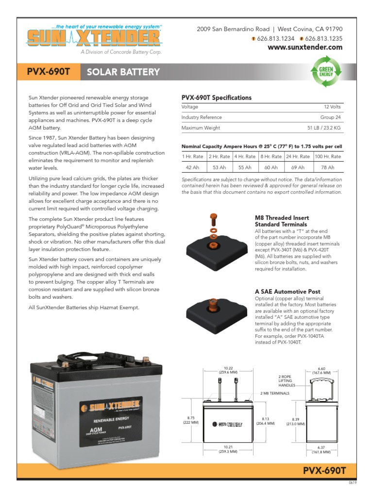 Baterias Sun Xtender | PDF | Electric Power | Nature