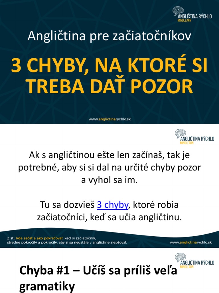 Prezentacia Anglictina Pre Zaciatocnikov | PDF