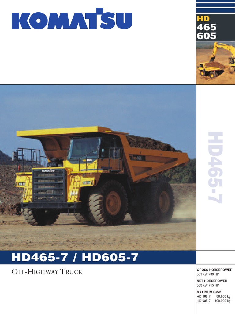 HD465-7 / HD605-7: FF Ighway Ruck | PDF | Truck | Suspension (Vehicle)