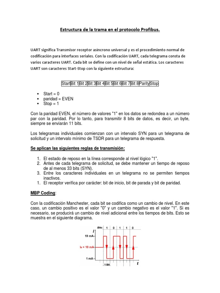 Estructura de La Trama en El Protocolo Profibus DP | PDF | Poco ...