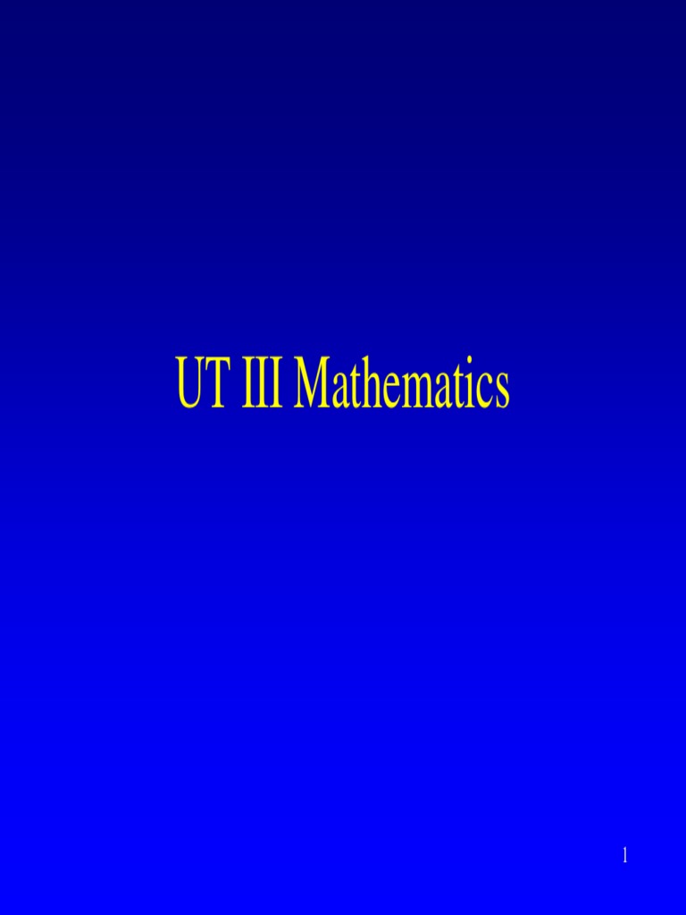 UT Math | Download Free PDF | Decibel | Refraction