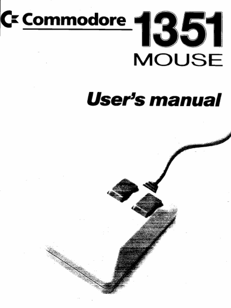 Commodore 64 - Manual Usuario Ratón 1351 | PDF