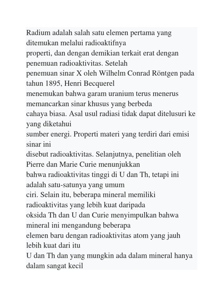 Radium | PDF | Ilmu Sosial | Seni