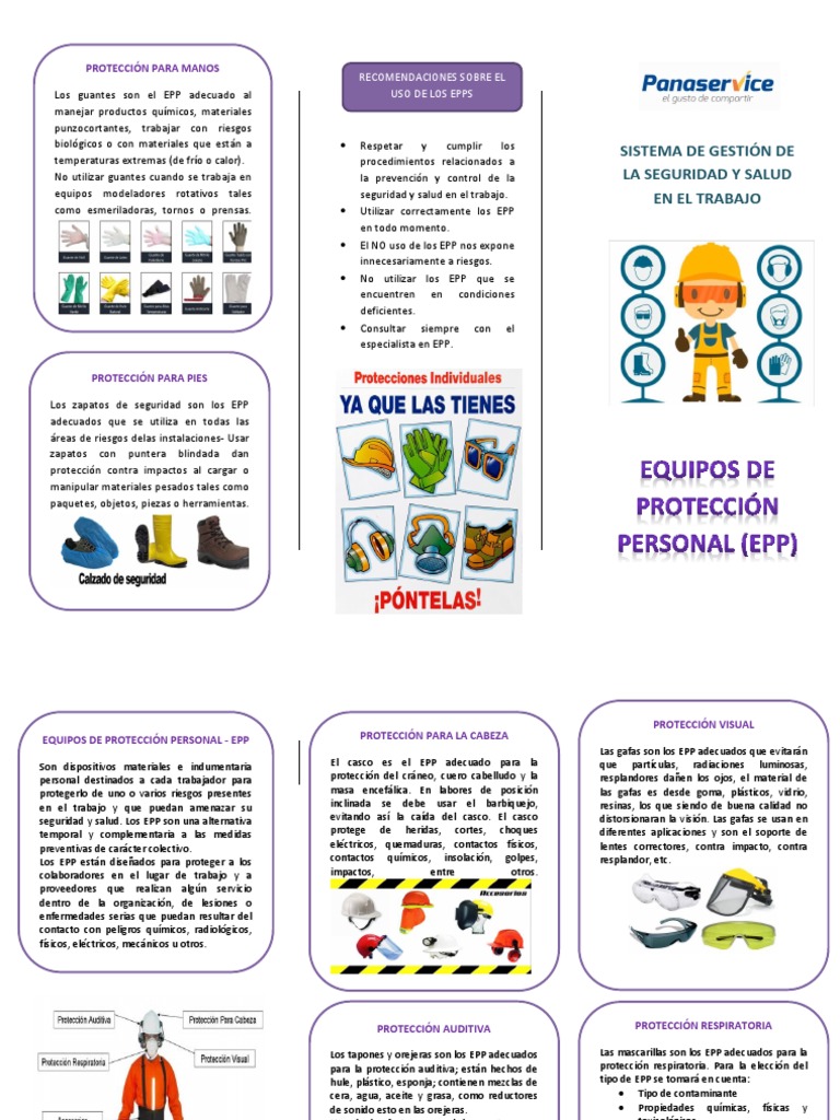 Triptico 2 Epp | PDF | Guante | Bienestar