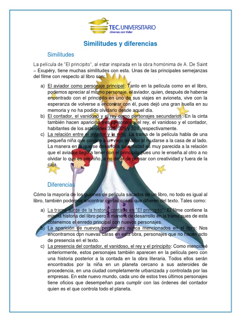El Principito Taller de Lectura y Redacción | PDF | El Principito | Libros