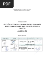 Manual de Procedimiento de Compras y Adquisiciones de Bienes y Servicios Ejemplo 4 | PDF ...