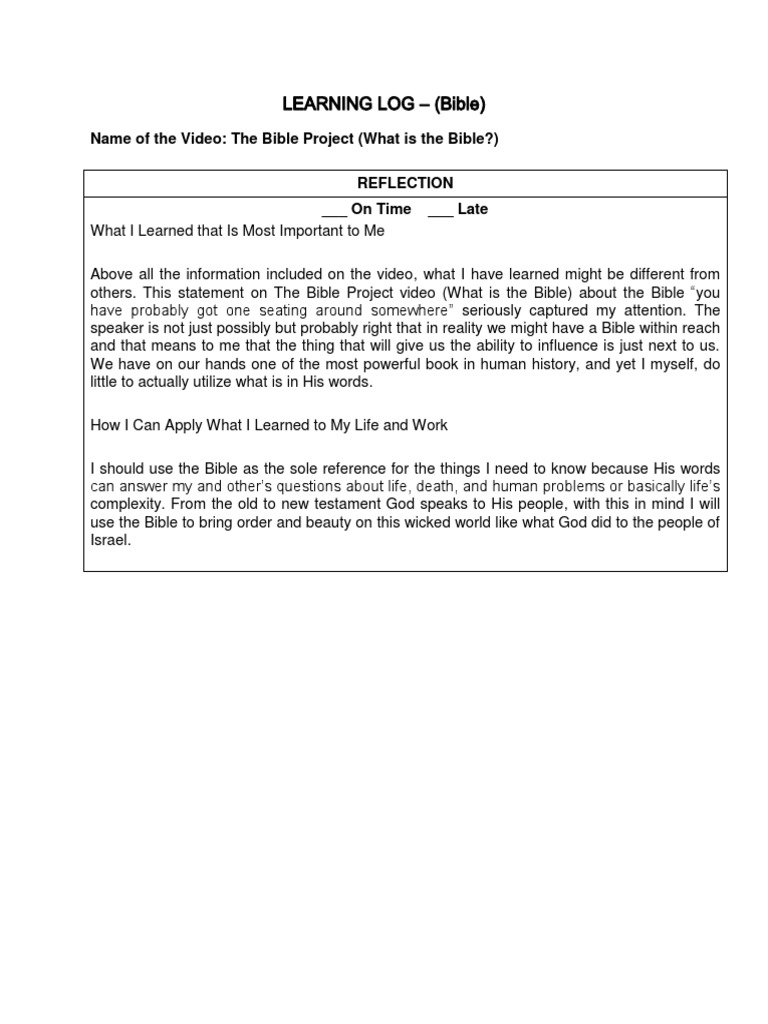 Insights from The Bible Project Video | PDF | Self-Improvement