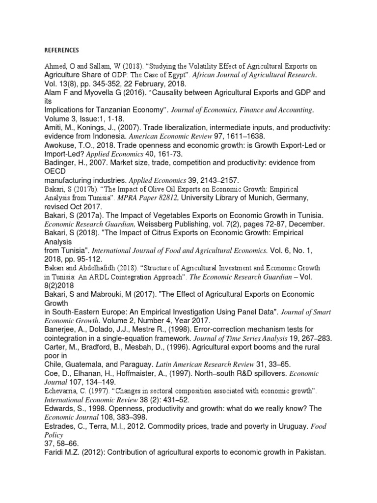 References | PDF | Agricultural Economics | Economics