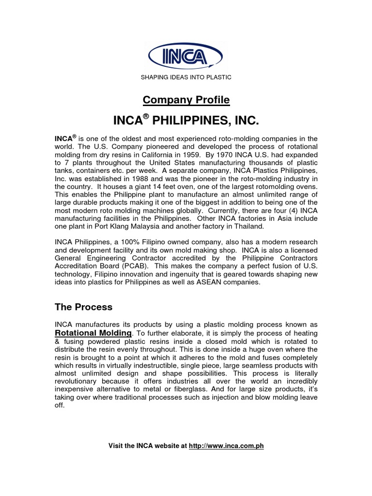 Inca Product Brochures PDF | PDF | Plastic | Polyethylene