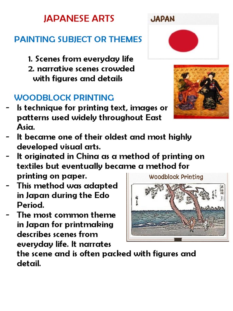Japanese Themes in Woodblock Painting | PDF