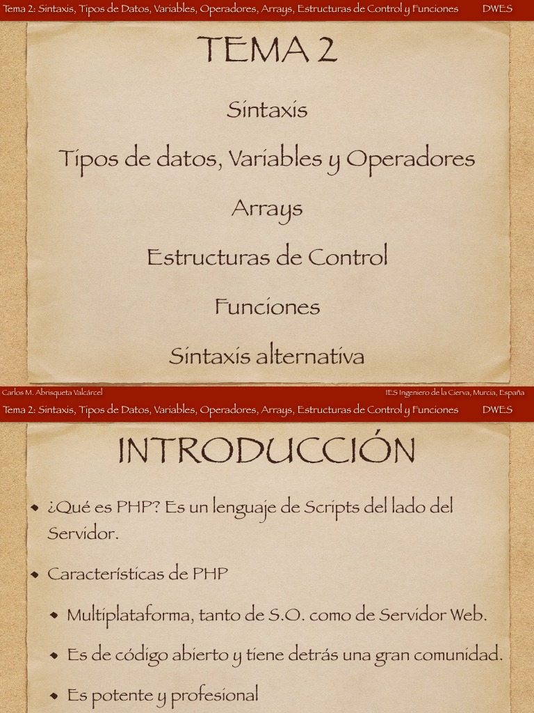 Diapositivas Introducción A PHP | Descargar gratis PDF | Servidor web | Internet y web