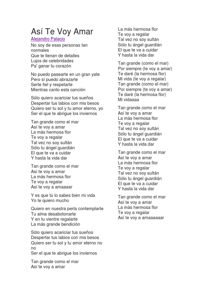 Asi Te Voy A Amar | PDF