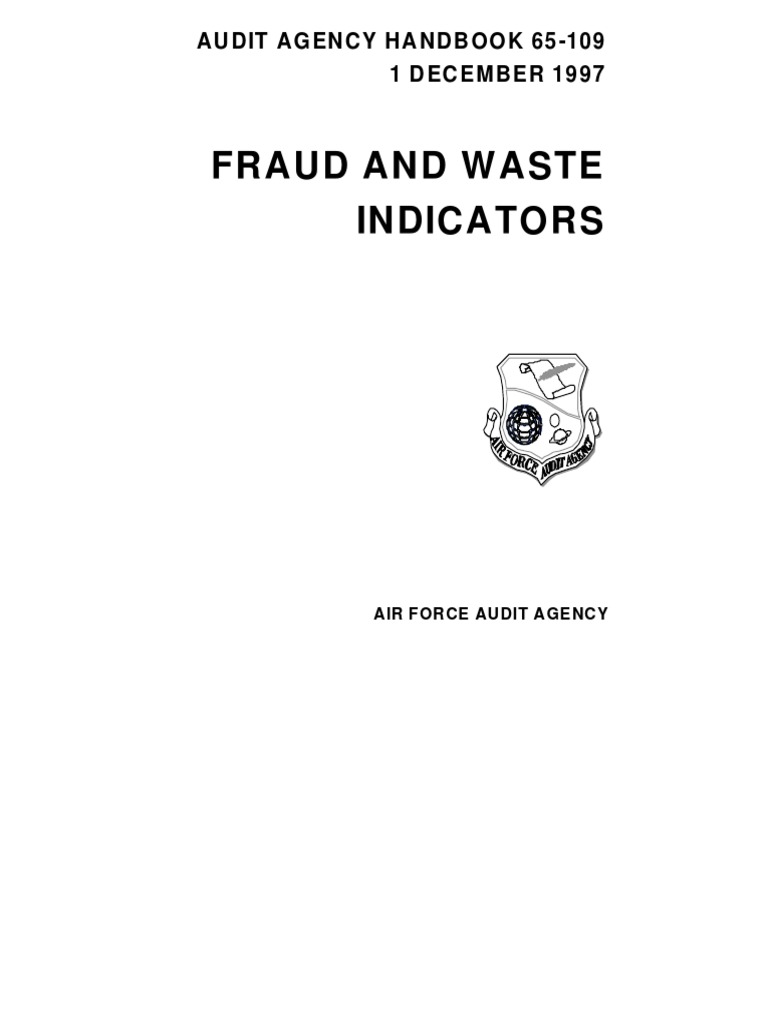 A Faa Fraud Handbook | Download Free PDF | Internal Control | Audit