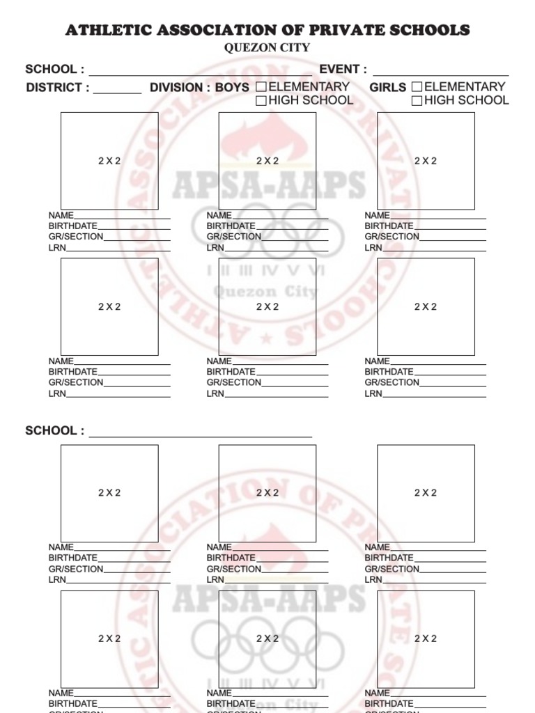 Athletic Association of Private Schools: Quezon City School: Event ...