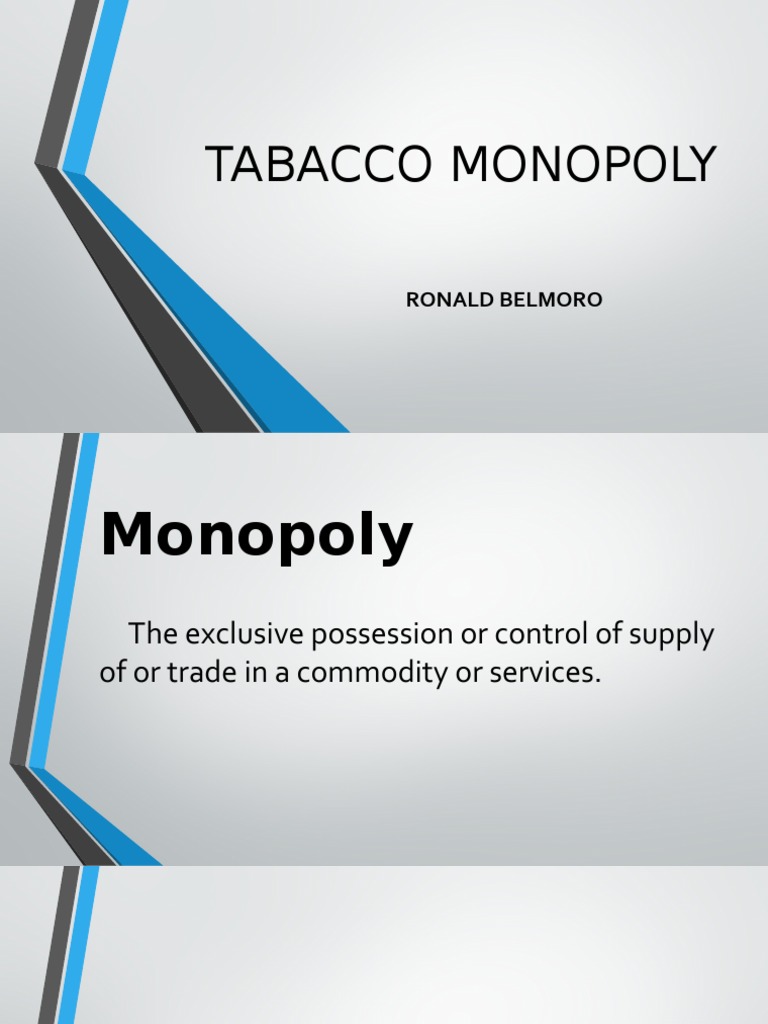 Tabacco Monopoly | PDF