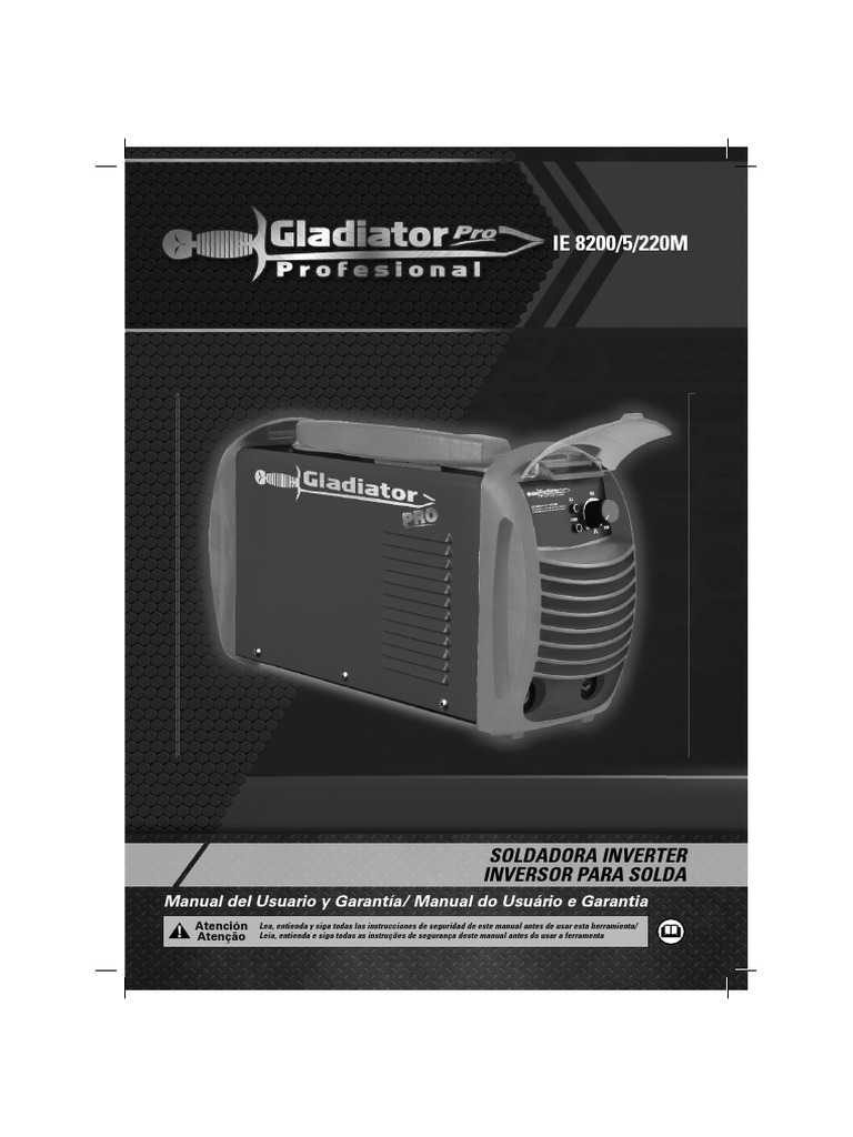 IE 8200 5 220M GLADIATOR PRO Manual HIGH PRINT PDF | PDF | Soldadura ...