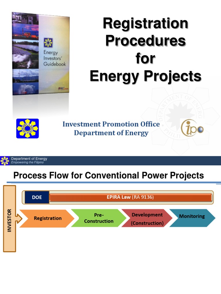 DOE Power Project Registration Procedures | PDF | U.S. Securities And ...