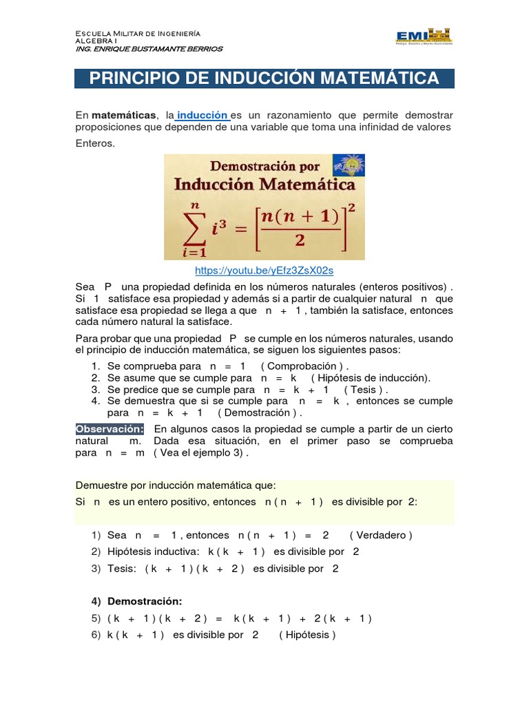 Inducción Matemática | PDF